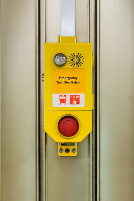Emergency Train Stop Button Switch Stock Photo - Image of safety ...