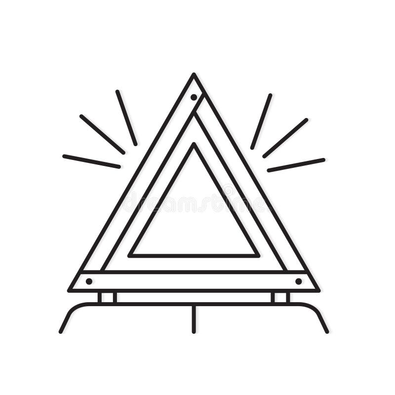 Emergency triangle icon stock vector. Illustration of communicate ...
