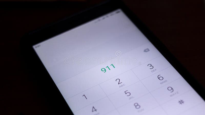 Emergency and Urgency, Dialing 911 Stock Image - Image of medical ...