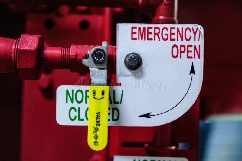 Emergency Valve for Fire Piping Stock Photo - Image of ball, flowing ...