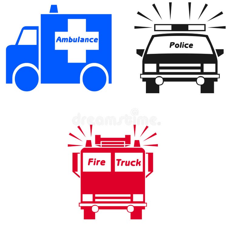 Emergency Vehicle Symbols Stock Illustrations – 908 Emergency Vehicle ...