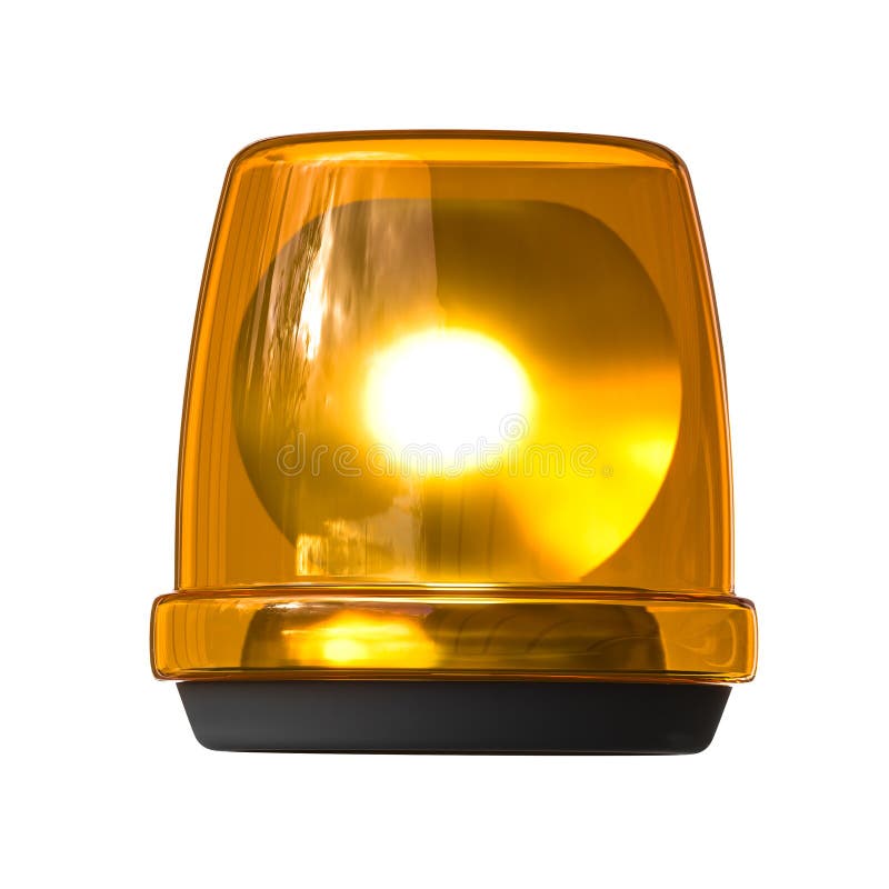 Emergency Vehicle Warning Light Isolated on White Stock Illustration ...