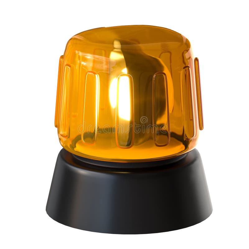 Emergency Vehicle Warning Light Isolated on White Stock Illustration ...