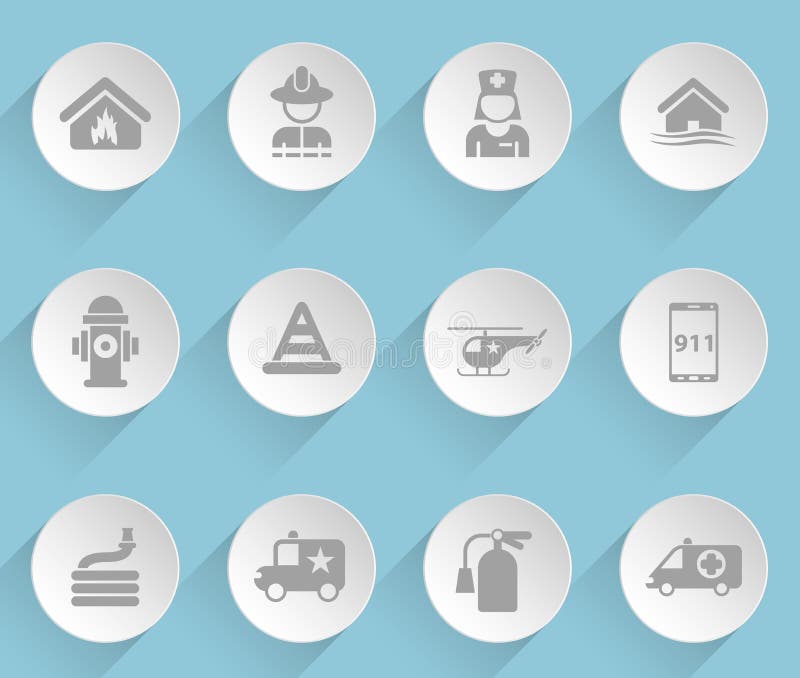 Emergency web icons stock vector. Illustration of police - 235121589