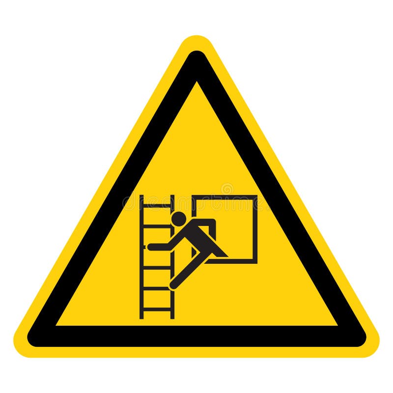 Emergency Window with Escape Ladder Symbol Sign, Vector Illustration ...