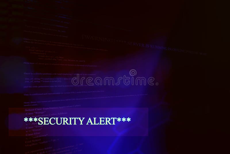 Emergent Security Alert on Computer Stock Illustration - Illustration ...