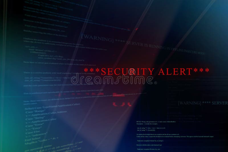 Emergent Security Alert on Computer Stock Illustration - Illustration ...