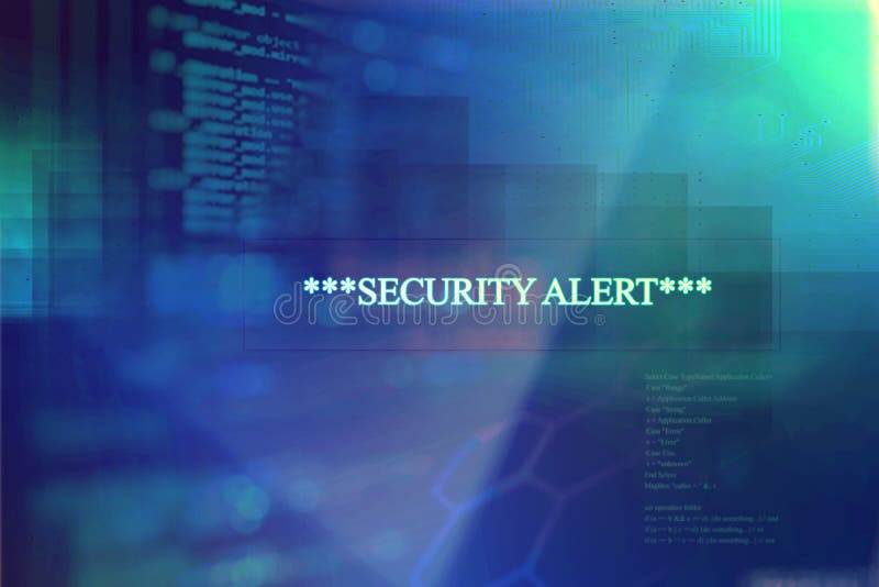 Emergent Security Alert on Computer Stock Illustration - Illustration ...