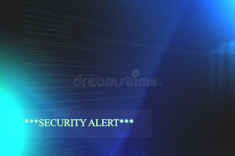 Emergent Security Alert on Computer Stock Illustration - Illustration ...