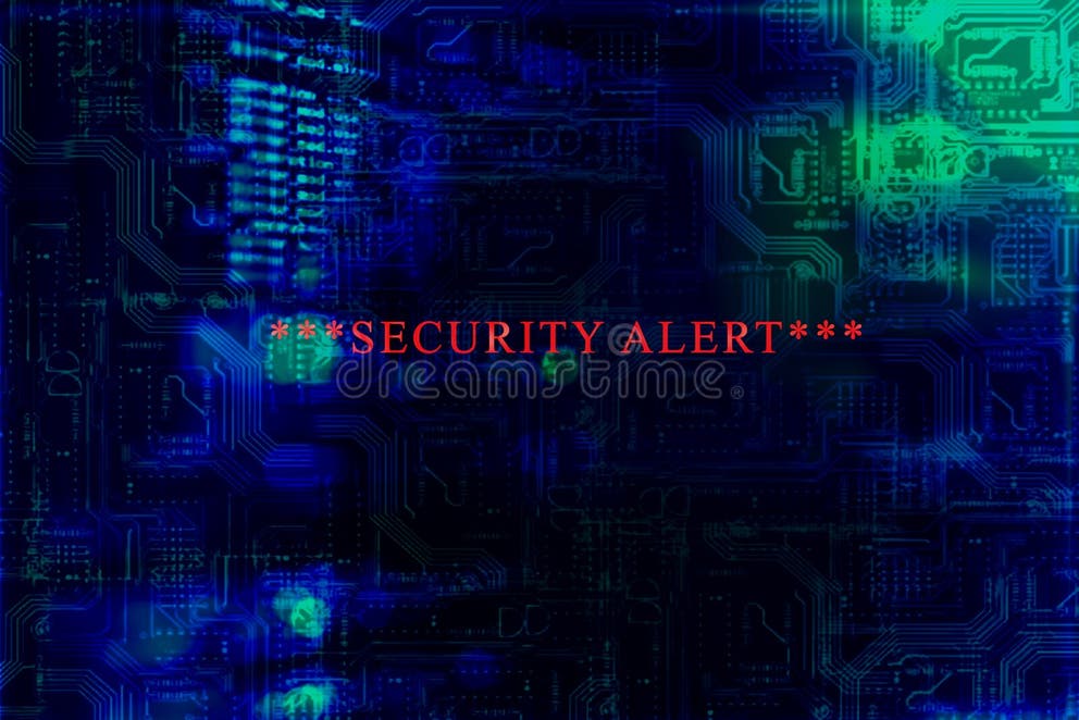 Emergent Security Alert on Computer Stock Illustration - Illustration ...