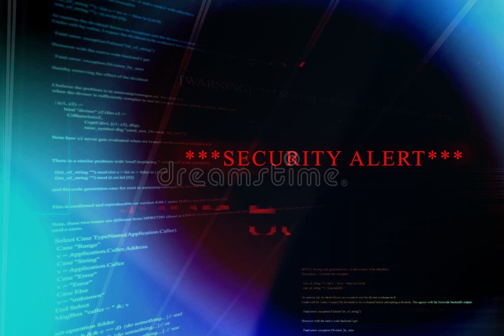 Emergent Security Alert on Computer Stock Illustration - Illustration ...