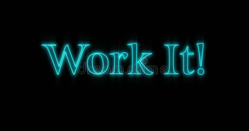 Emerging Blue Work it Neon Billboard Stock Illustration - Illustration ...