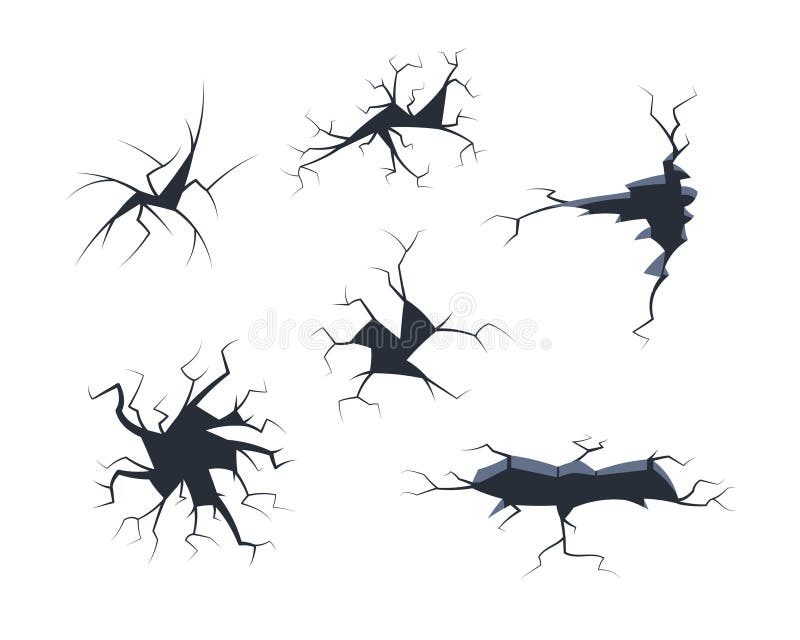 Emerging Cracks on White Surface Hint at Danger and Risk, Resembling ...