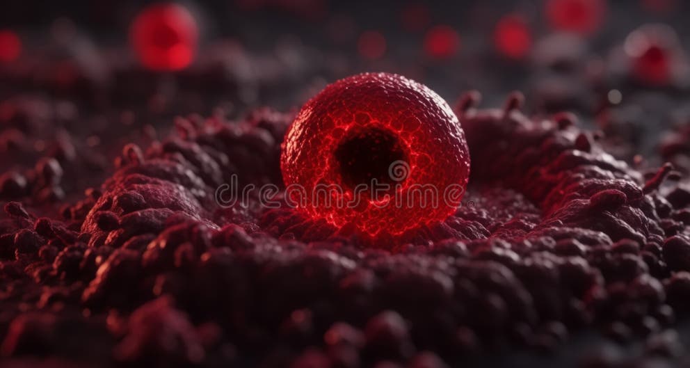 Emerging from the Depths - a Fiery Core of Power Stock Illustration ...