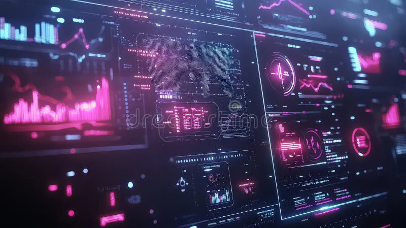 Emerging Global Economic Trends Digital Workspace Data Visualization High-tech Environment ...