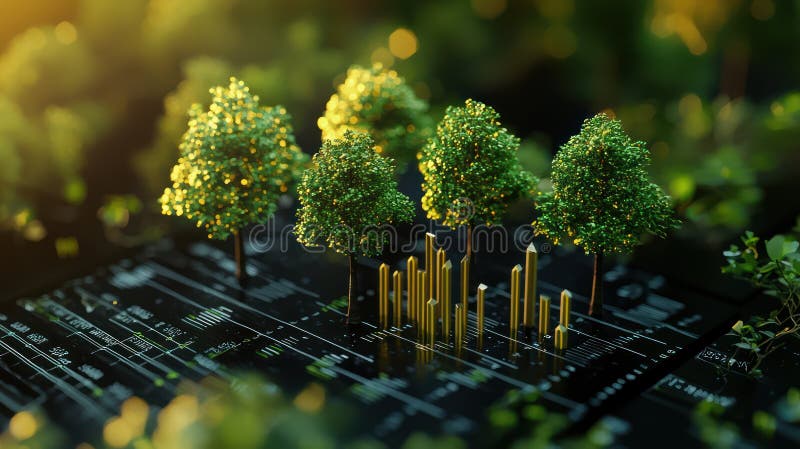 Emerging Growth Bar Chart stock illustration. Illustration of growth ...