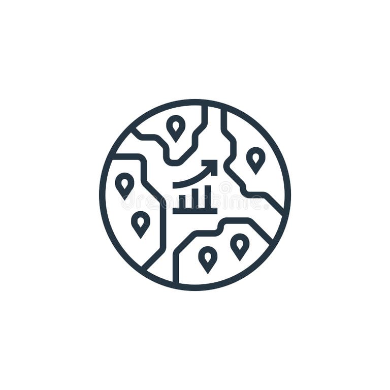 Emerging Markets Vector Icon Isolated on White Background. Outline ...