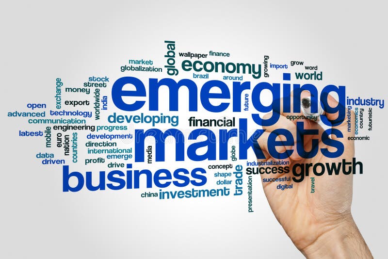 Emerging Markets Word Cloud Concept on Grey Background Stock Photo ...