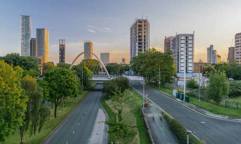 The Emerging New Skyline of Modern Manchester Editorial Stock Photo ...