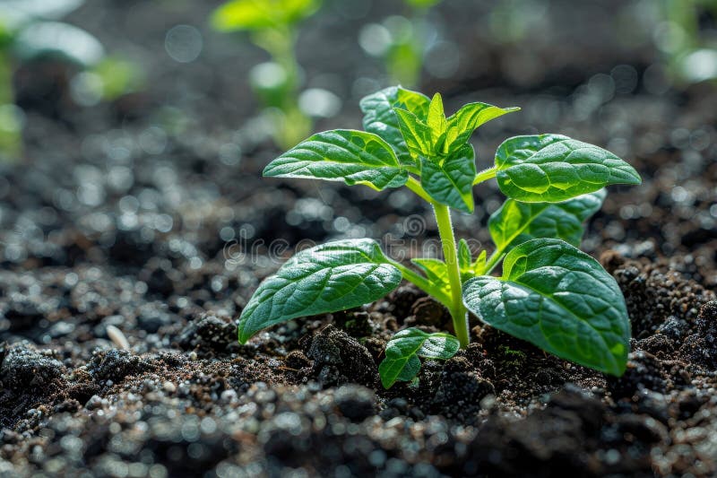 Emerging Seedling a Young Plant Sprouting from the Soil in the Vibrant ...