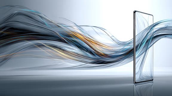 Emerging Smartphone Design with Digital Wave Elements Demonstrating ...