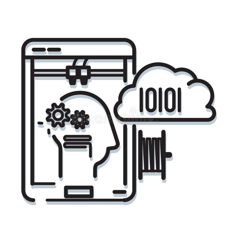 Emerging Technology - 3D Printing - Icon Stock Vector - Illustration of ...