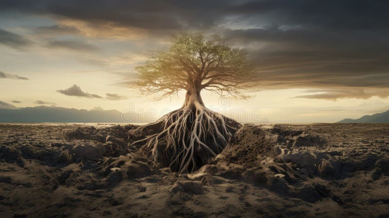 Emerging tree root stock illustration. Illustration of absorption ...