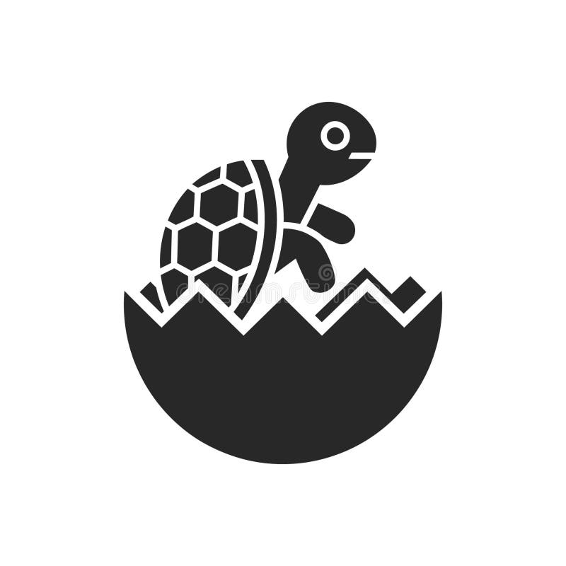 Emerging Turtle Icon stock vector. Illustration of shell - 361759059