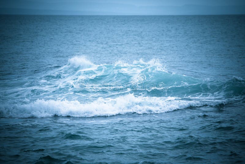 The Emerging Wave of the Sea Near the Coast. Stock Photo - Image of ...