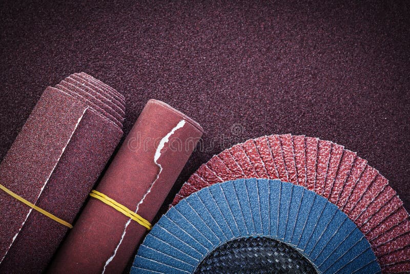 Emery Paper Flap Grinding Wheels on Polishing Sheet Stock Image - Image ...