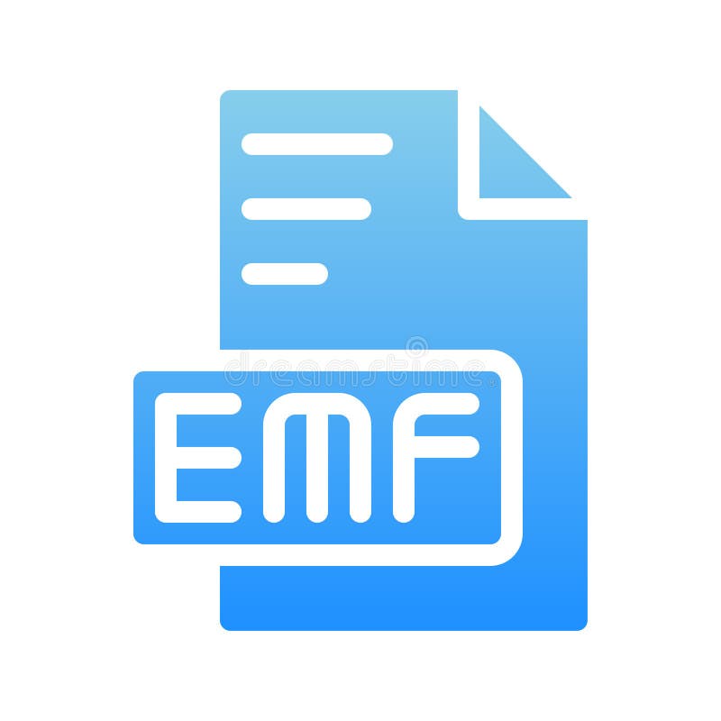 Emf Document File Gradient Icons for an Attractive Digital Display ...