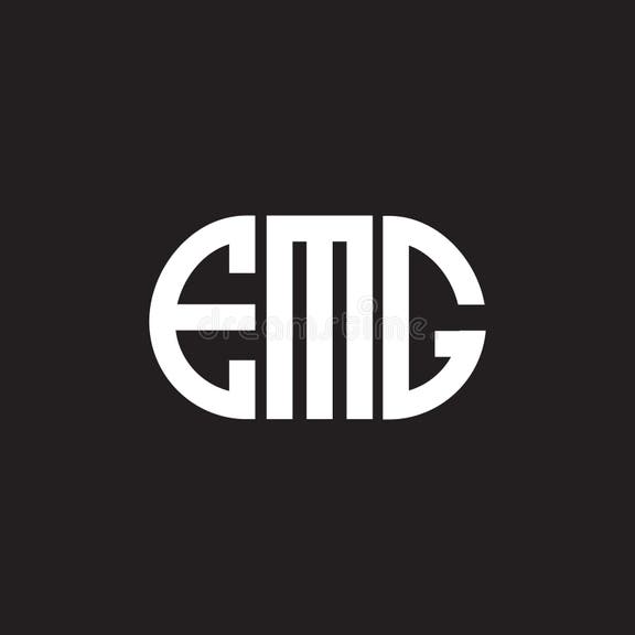 EMG Letter Logo Design on Black Background. EMG Creative Initials ...