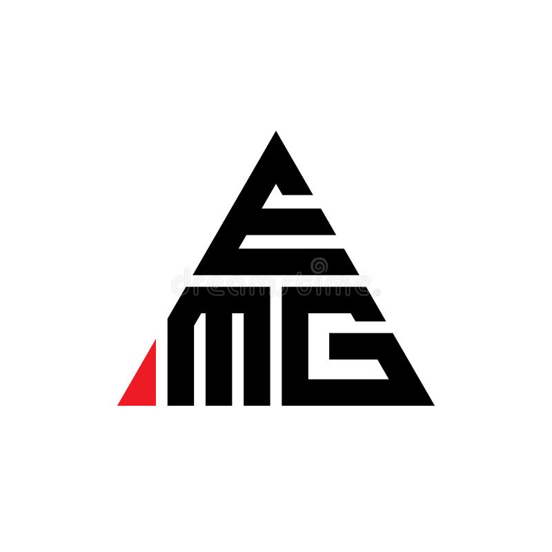 EMG Triangle Letter Logo Design with Triangle Shape. EMG Triangle Logo ...