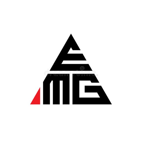 EMG Triangle Letter Logo Design with Triangle Shape. EMG Triangle Logo ...