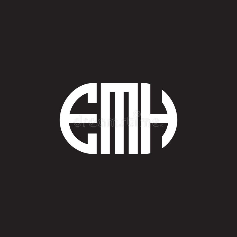 EMH Letter Logo Design on Black Background. EMH Creative Initials ...