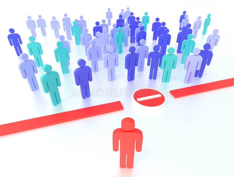 Emigrantes Que Esperam Na Beira Fechado Ilustração Stock - Ilustração ...