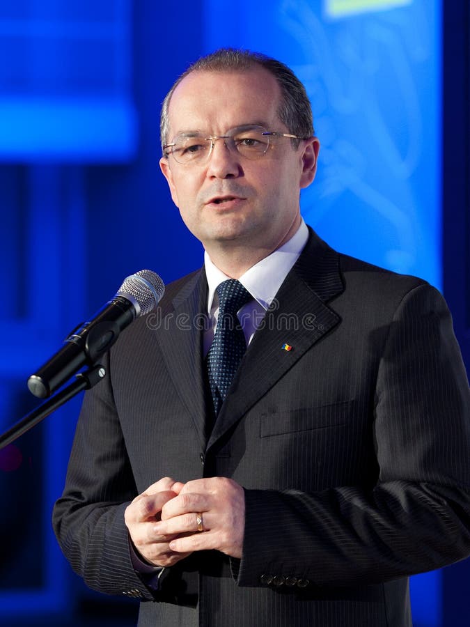 Emil Boc editorial photography. Image of conference, romanian - 22680592