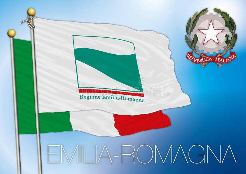 Italian Regional Flags and Map, Italy Stock Illustration - Illustration ...