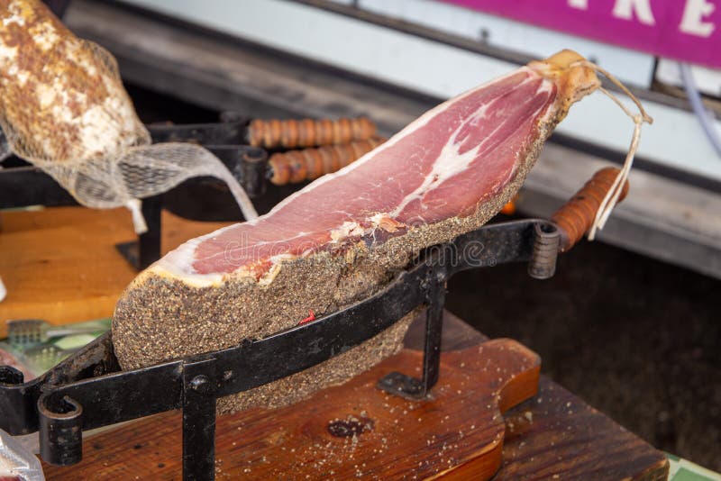 Emilian Cured Meats Salami, Ham and Cracklings Stock Image - Image of ...