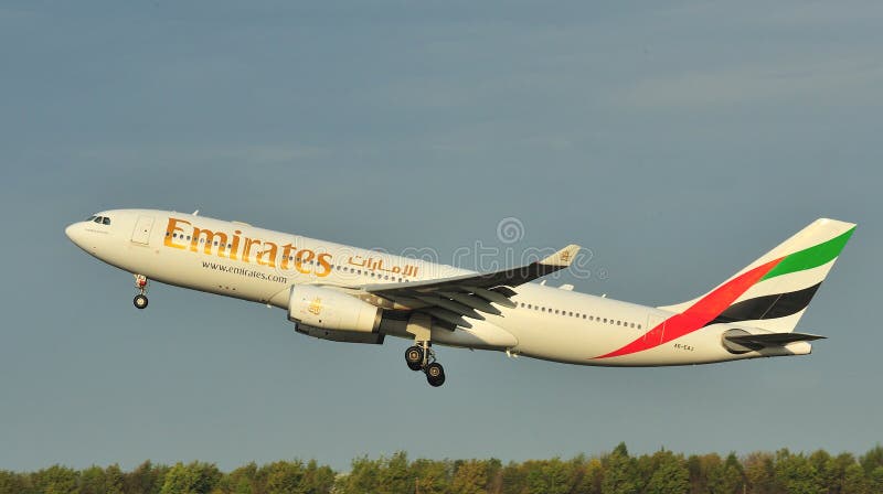 Emirates Airbus A330 editorial stock image. Image of taking - 21808099