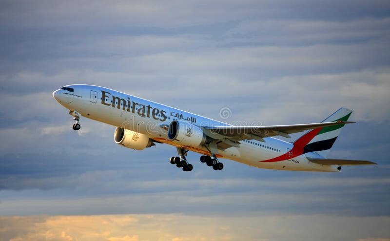 Emirates Boeing 777-200 Taking Off. Editorial Stock Image - Image of ...