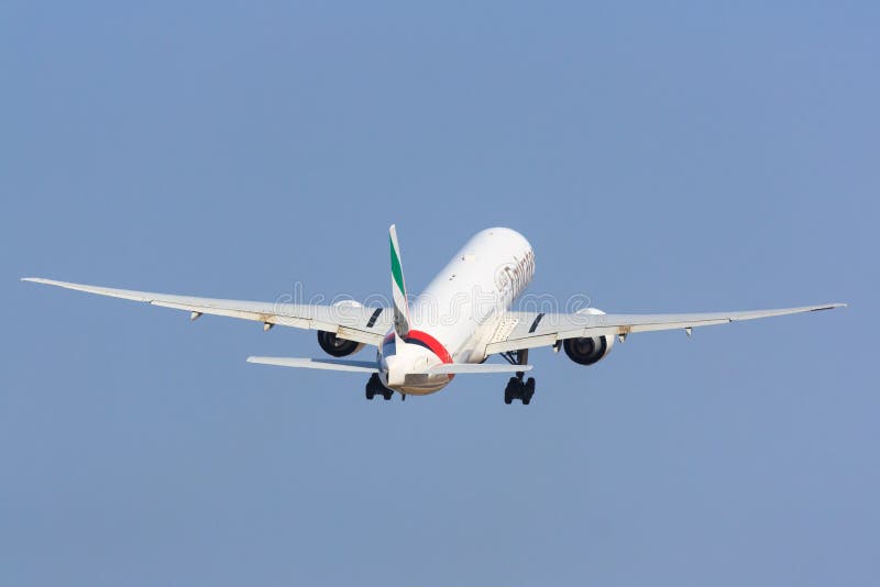 Emirates Boeing 777-300 Taking Off Editorial Stock Photo - Image of ...