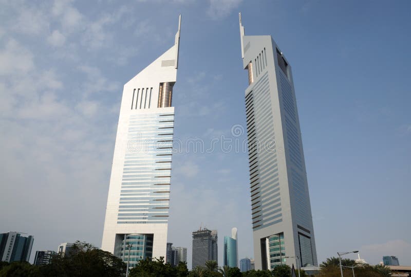 Emirates Towers in Dubai stock photo. Image of arab, landmark - 8161278