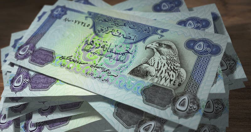 Emirates Dirham Dubai Banknote Packs Falling Loop Stock Footage - Video ...