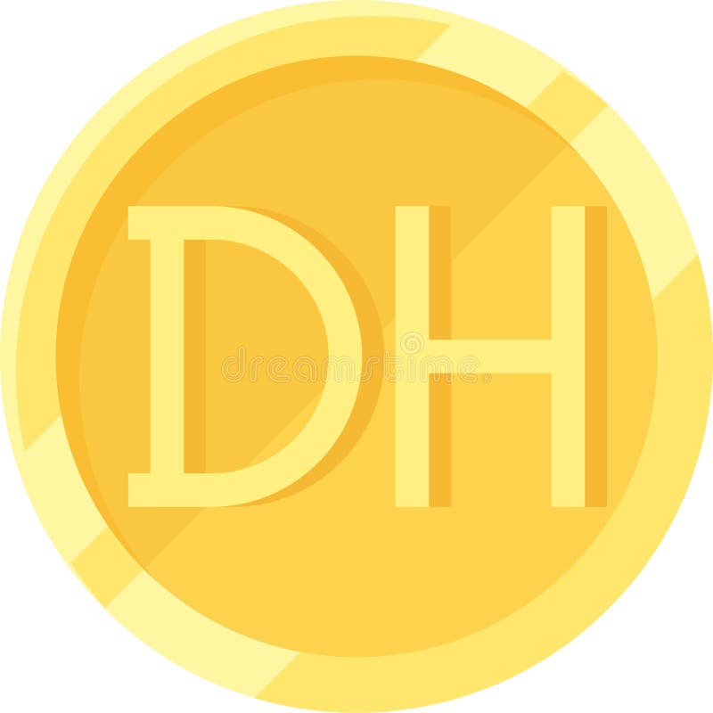Emirati Dirham Coin, Currency of the United Arab Emirates Stock Vector ...