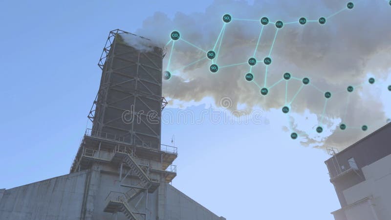 Environmental Pollution Visualization. Emission of Solid Substances ...