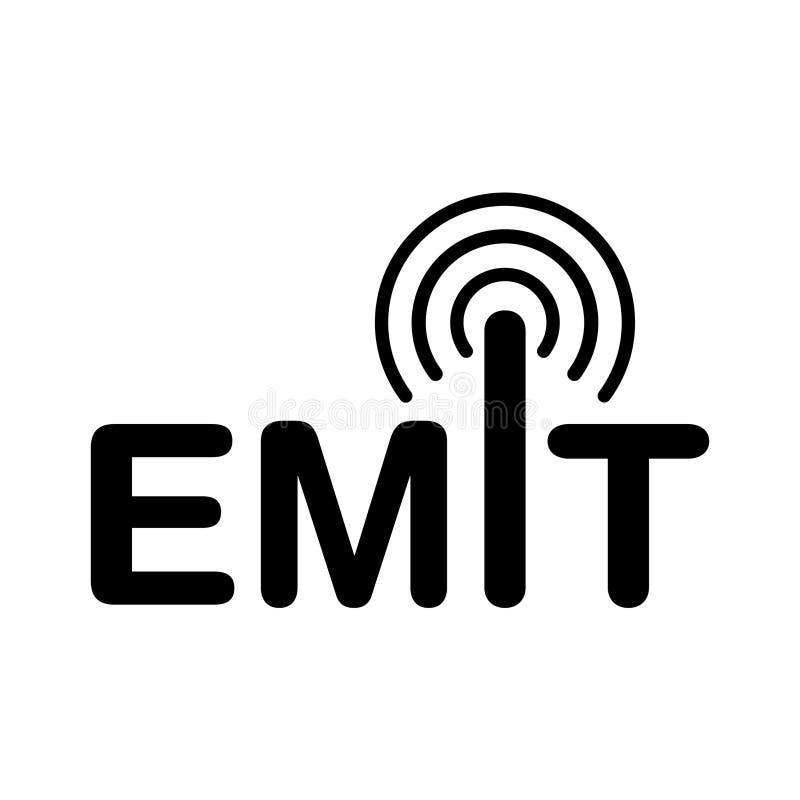 Emit icon sign stock vector. Illustration of business - 334893712