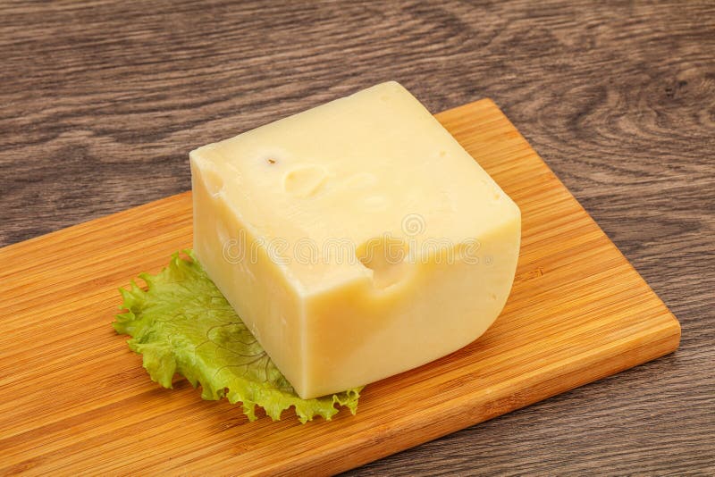 Emmental Cheese Over Wooden Board Stock Image - Image of hard, snack ...