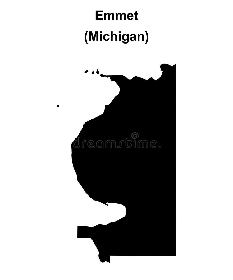 Emmet outline map stock vector. Illustration of area - 361607364