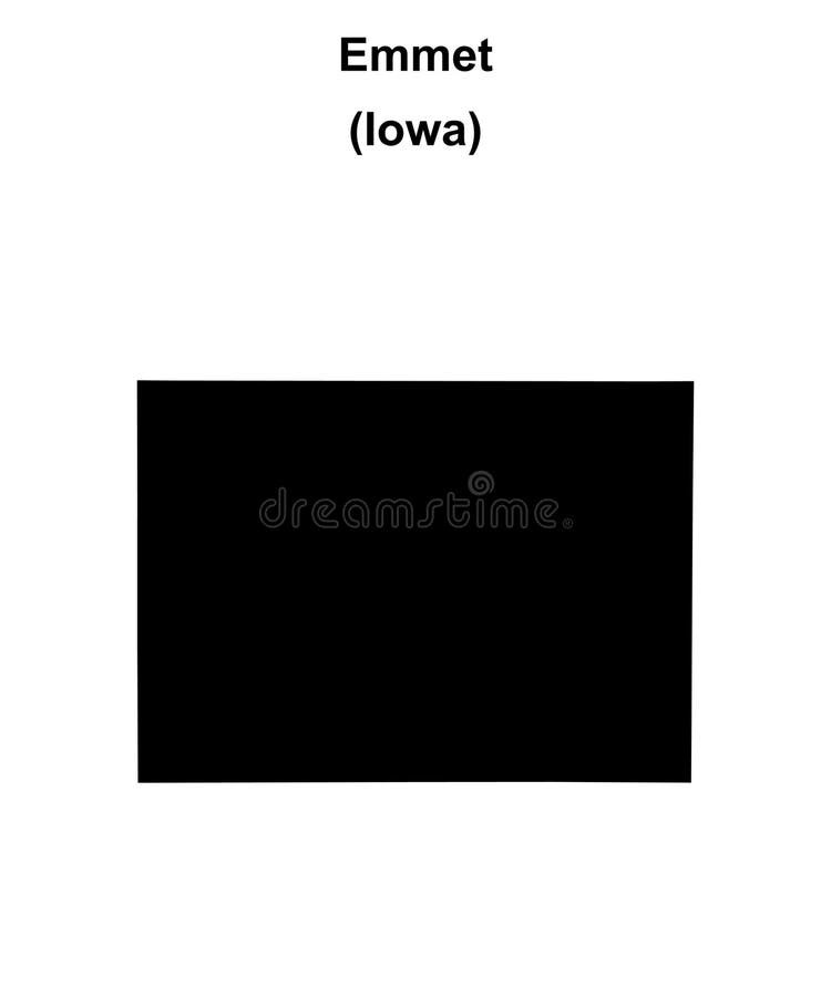 Emmet outline map stock vector. Illustration of empty - 361543416